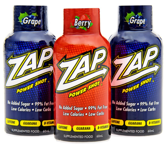 ZAP POWER SHOT. Quick to take, hours of energy, no sugar crash